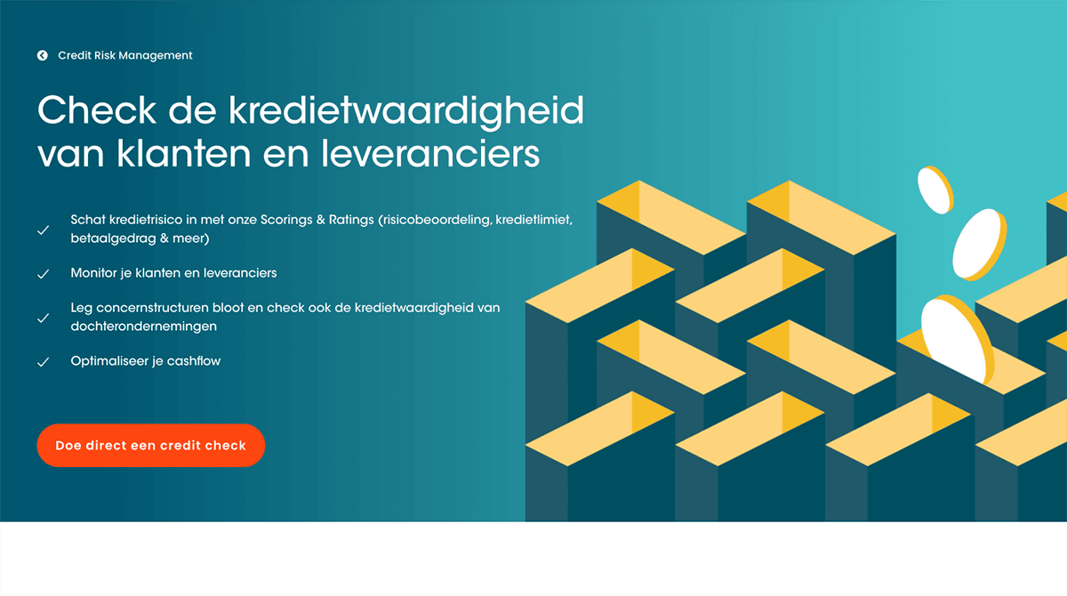 Check de kredietwaardigheid van klanten met onze credit check